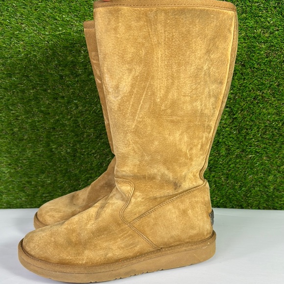 UGG | Shoes | Ugg Knightsbridge Zip Chestnut Tan Suede Kneehigh Boots ...